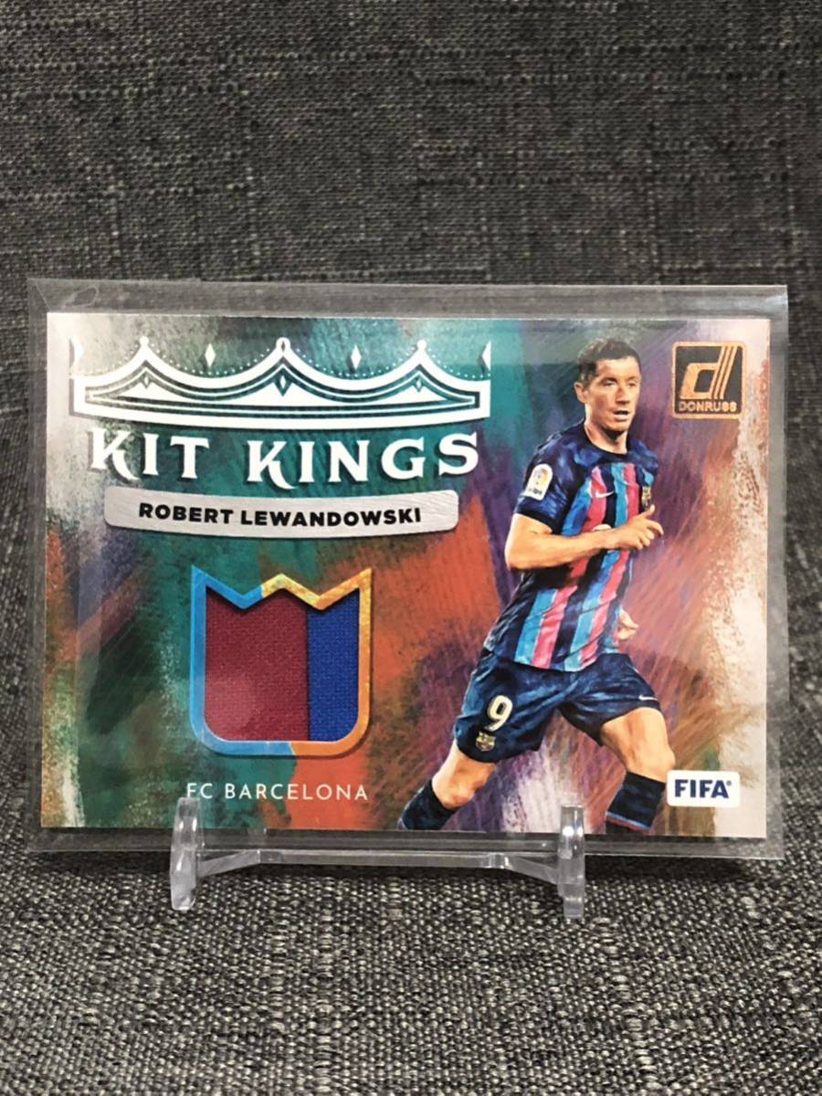 2022-23 panini donruss soccer FIFA kit kings relic Robert Lewandowski 2 ...