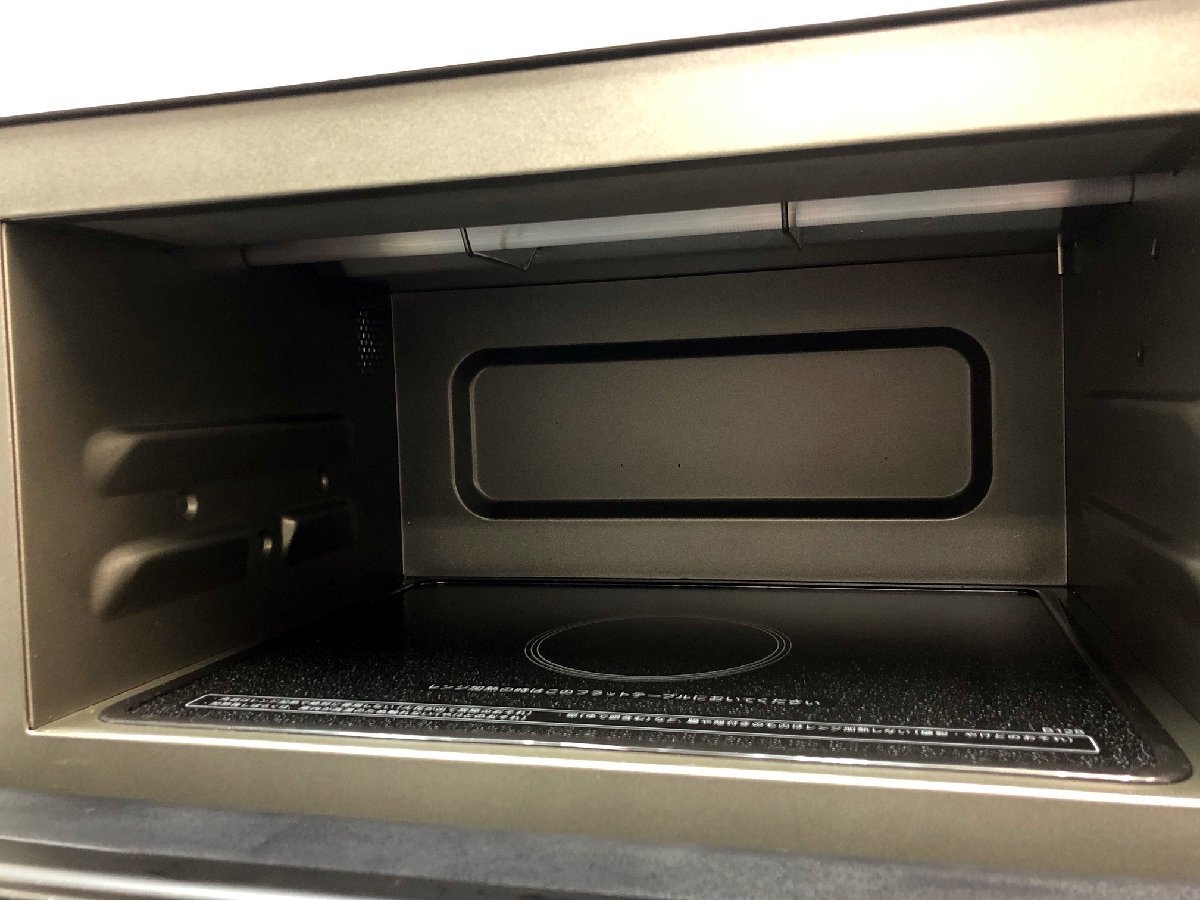 ④ シャープ オーブンレンジ PLAINLY RE-WF182-B ブラック 18L 庫内フラット 縦開き ワイド角皿付属 2021年製 ...