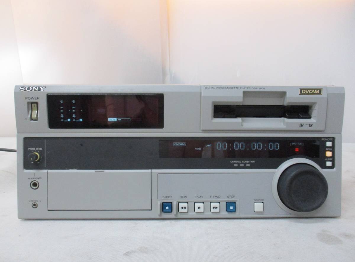 動作未確認 SONY/ソニー DVCAMプレーヤー DSR-1600 編集用VTR スタジオVTR編集対応プレーヤー 映像機器 通電確認のみ ...