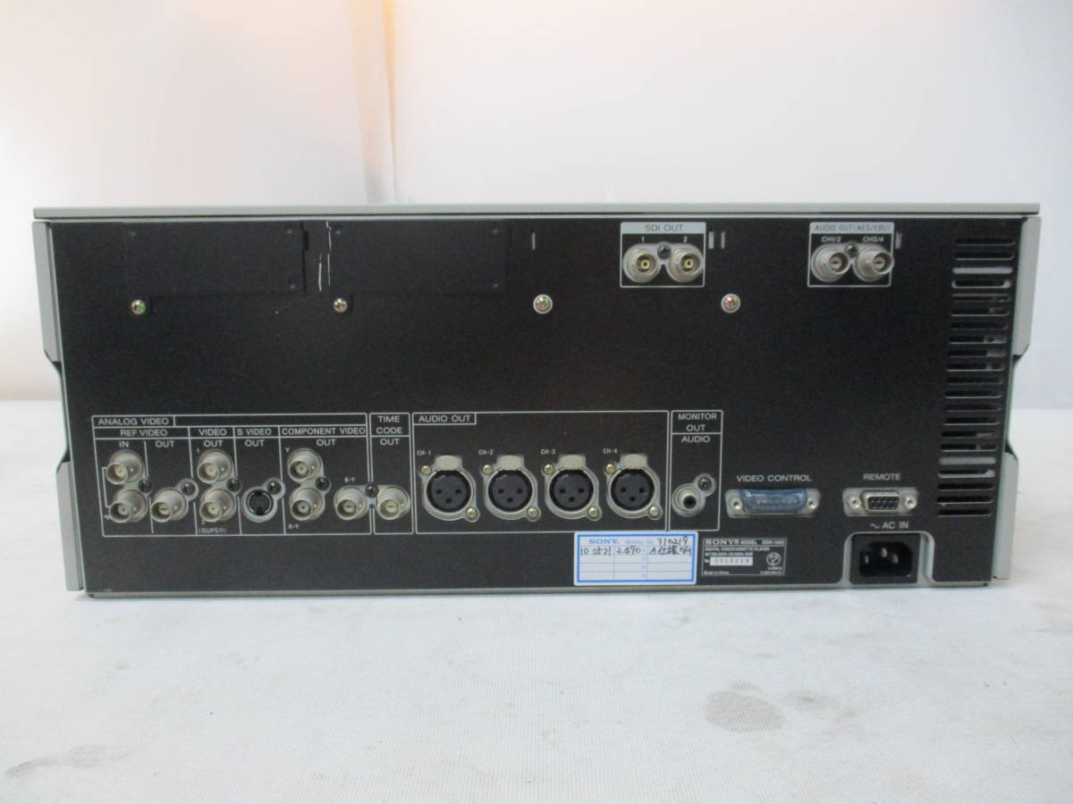 動作未確認 SONY/ソニー DVCAMプレーヤー DSR-1600 編集用VTR スタジオVTR編集対応プレーヤー 映像機器 通電確認のみ ...