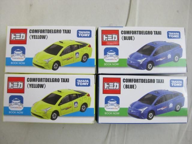 同梱可 品 ホビー トミカ トヨタ プリウスタクシー COMFORTDELGRO TAXI BLUE YELLOW 4点 グッズセット ...