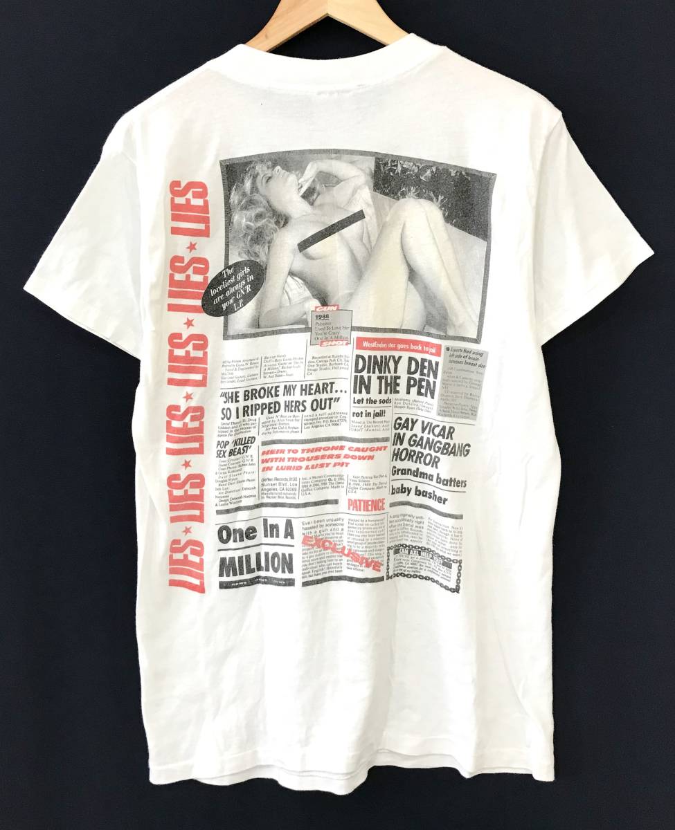 USA製 THE BROCKUM COLLECTION GN'R LIES EXCLUSIVE Tシャツ 白 GUNS N' ROSES ...