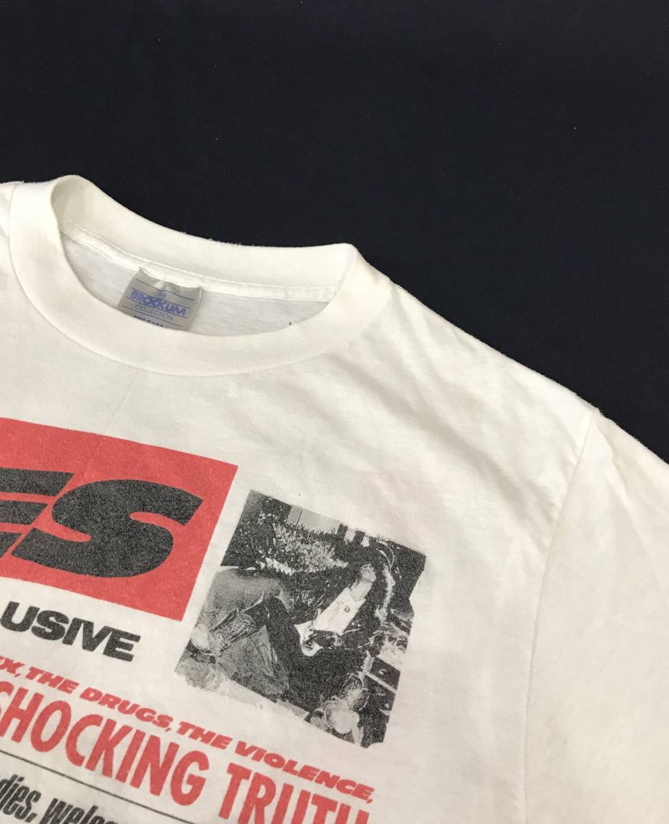 USA製 THE BROCKUM COLLECTION GN'R LIES EXCLUSIVE Tシャツ 白 GUNS N' ROSES ...