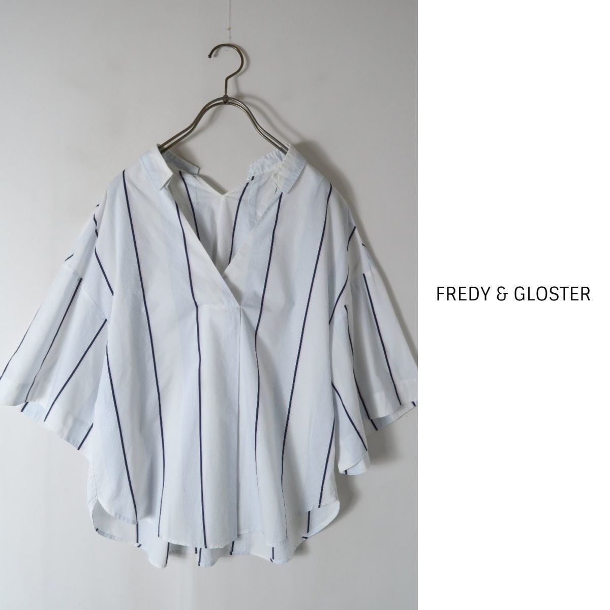 ノーリーズ/FREDY & GLOSTER 洗える 綿100％ マルチストライプ スキッパープルオーバーシャツ 36サイズ K-M 2936(トップス)｜売買されたオークション情報、yahoo ...