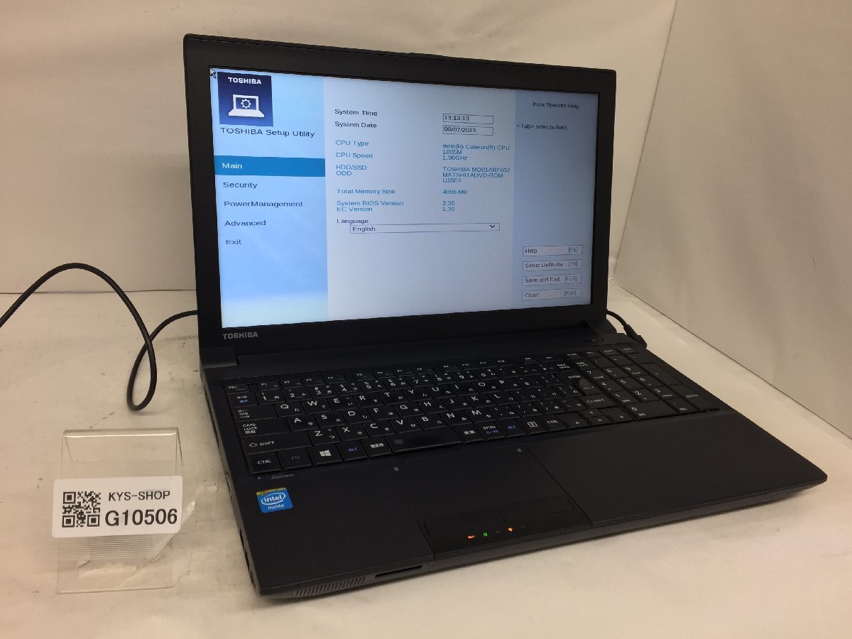 ジャンク/ TOSHIBA dynabook Satellite B453/J PB453JNBP27AA71 Intel Celeron ...