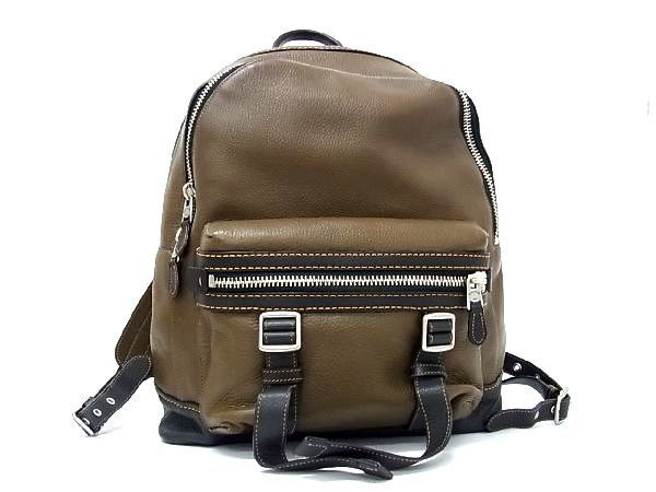 1円 極 COACH コーチ 57408 レザー リュックサック デイパック バックパック メンズ ブラウン系 AN9669(その他)｜売買さ ...