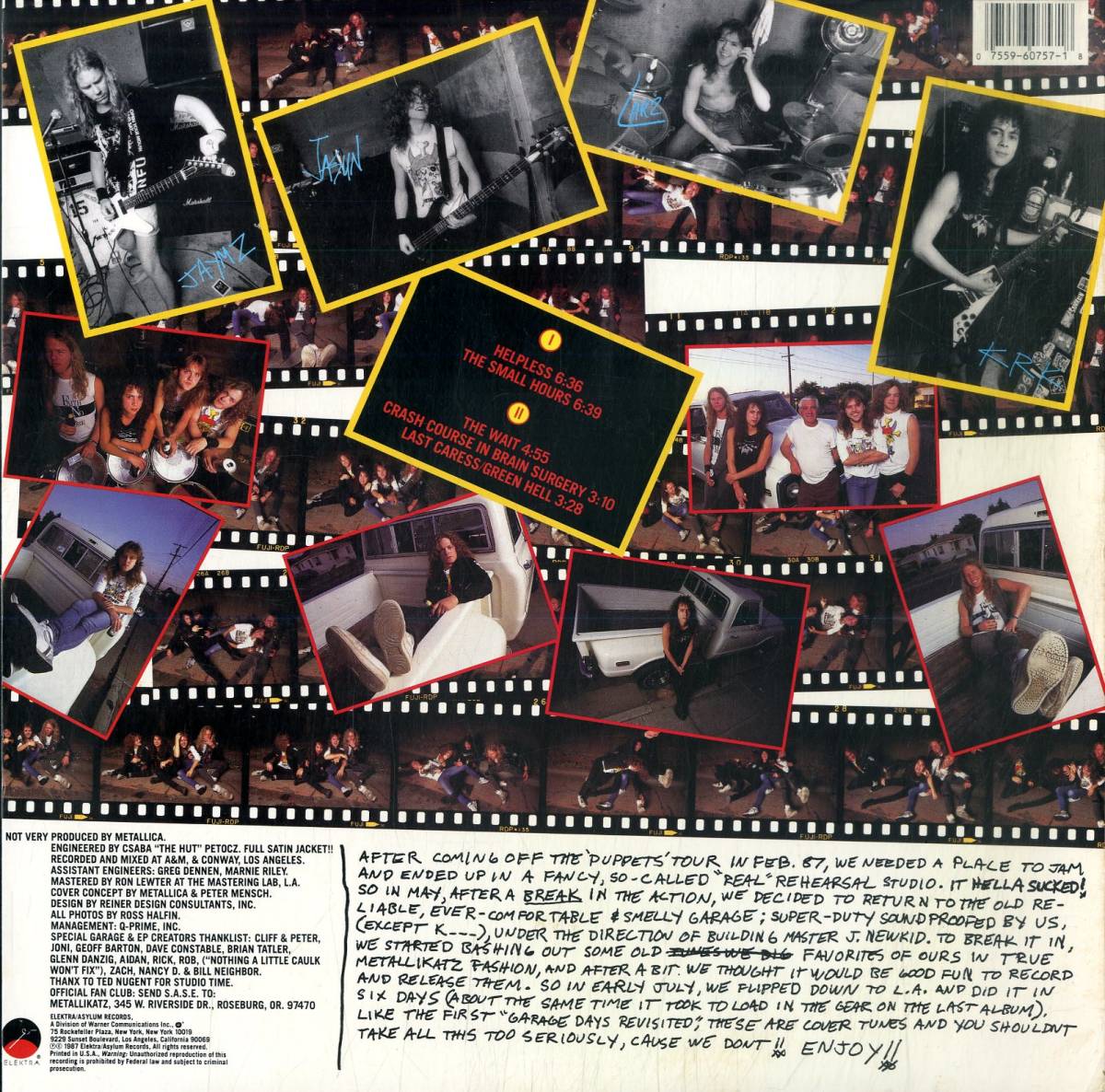 A00558956/LP/メタリカ METALLICA The $5.98 E.P. - Garage Days Re-Revisited 1987年 9-60757-1 ヘヴィメタル ...