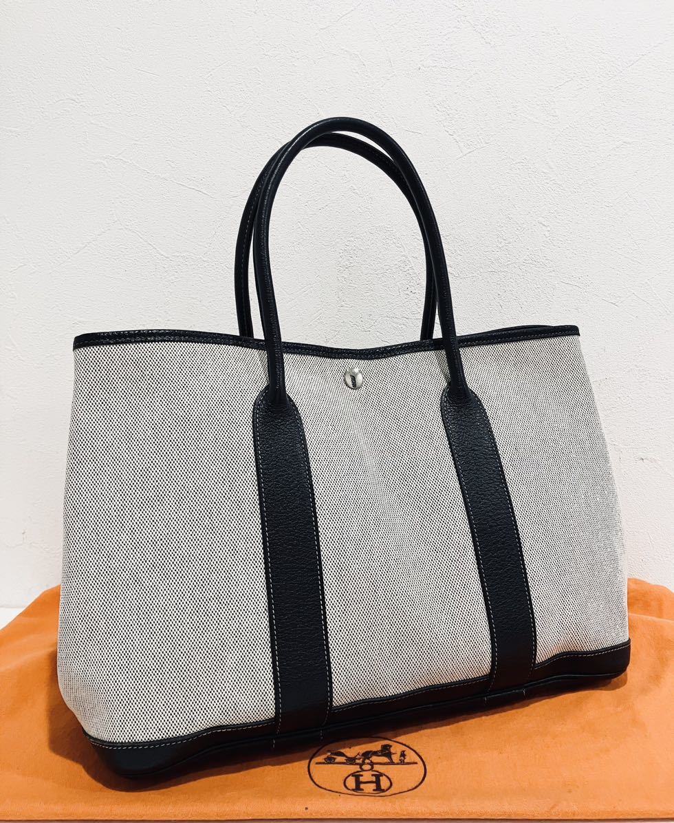 HERMES 同様 エルメス バッグ ガーデンパーティ 黒 ブラック ガーデンパーティー とトートバッグ(その他)｜売買されたオークション情報、yahooの商品情報をアーカイブ公開 ...