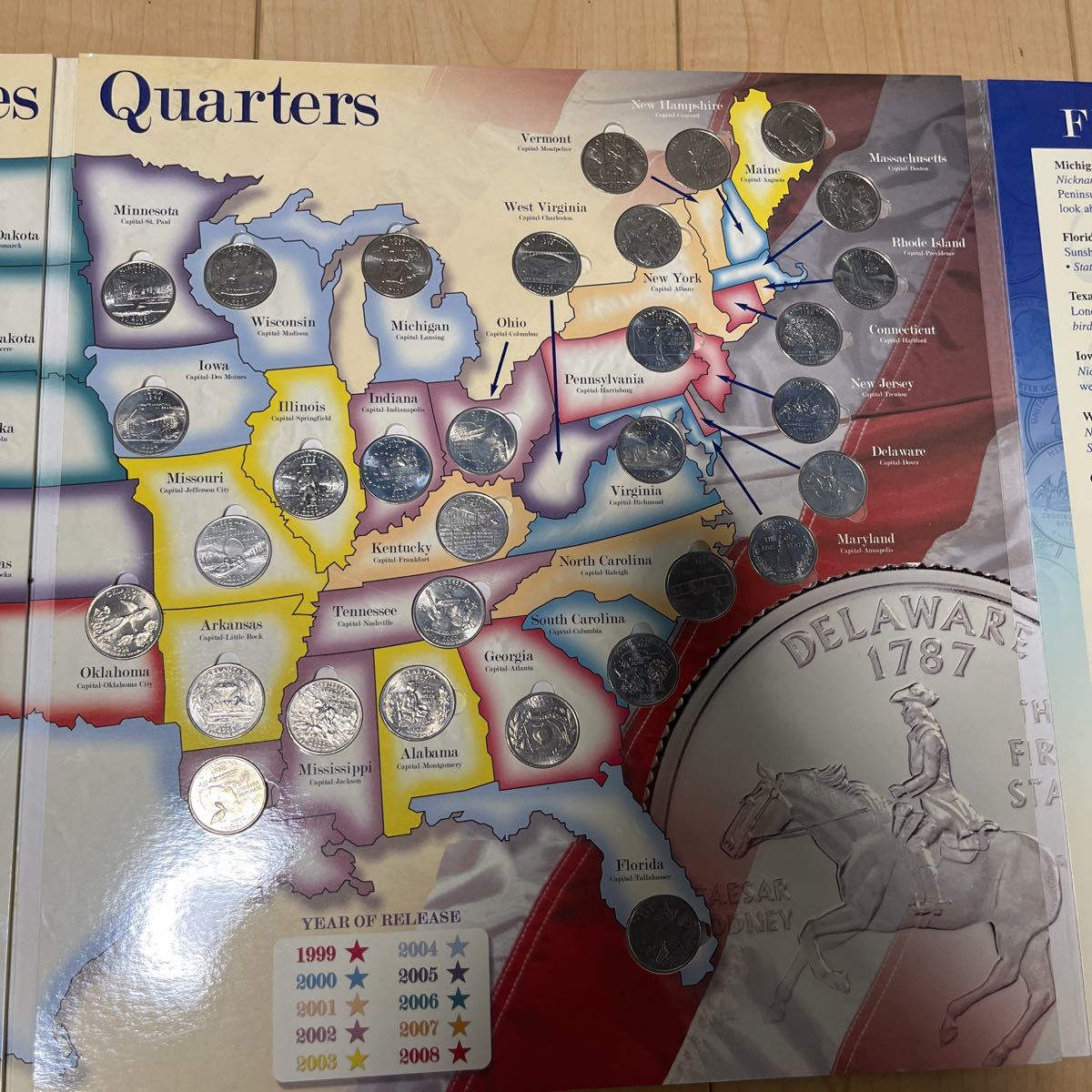 STATE SERIES QUARTERS COLLECTOR MAP アメリカ コレクションマップ コイン 17(北アメリカ)｜売買された ...