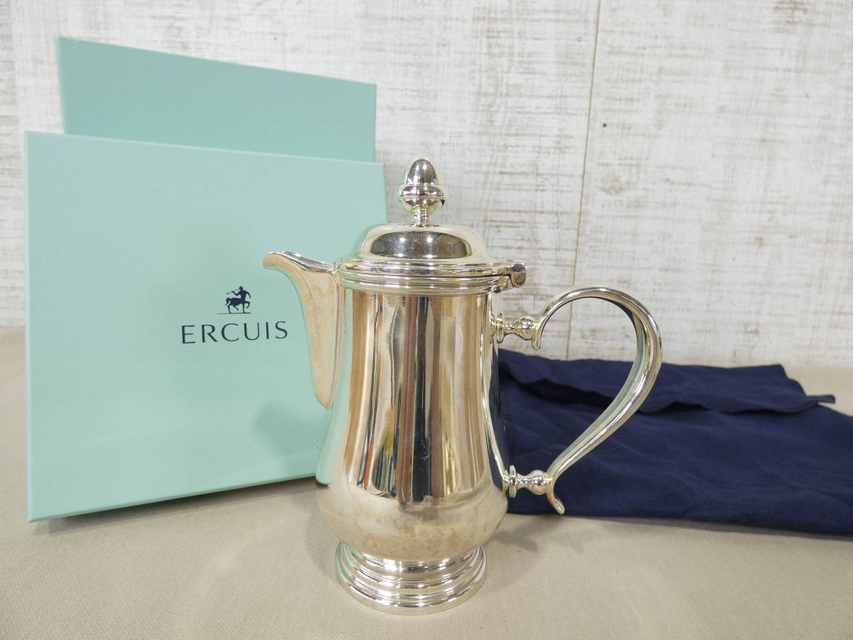 箱付き ERCUIS エルキューイ コーヒーポット 高さ約16㎝ シルバー 洋食器 ＠60(ポット)｜売買されたオークション情報、yahooの商品情報をアーカイブ公開 - オークファン ...