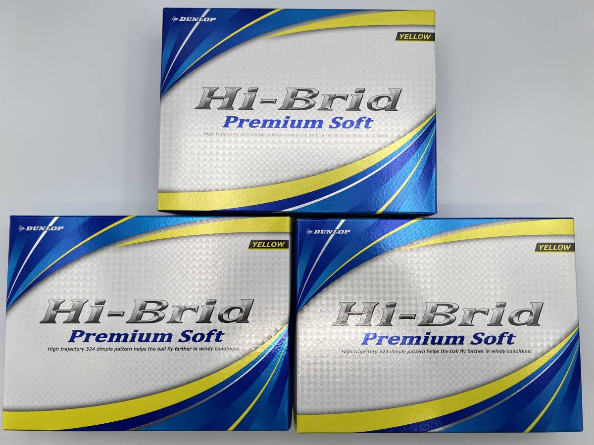 i3544KI ダンロップ ゴルフボール Hi-Brid Premium Soft イエロー 1ダース12個×3セット(その他)｜売買された ...