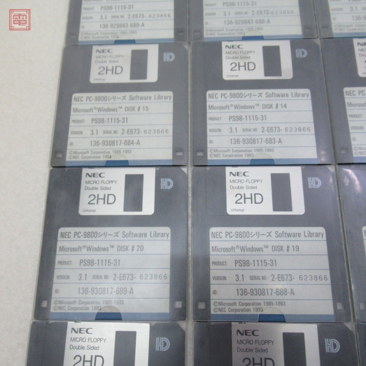 NEC PC-9800シリーズ 3.5インチFD 2HD Windows 3.1 Microsoft Software Library ...