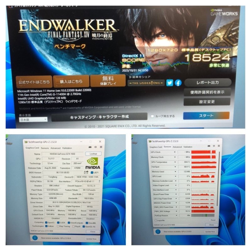 GALLERIA ガレリア RL5C-G50 Windows 11 Home Core i5-11400H 2.70GHz GeForce ...