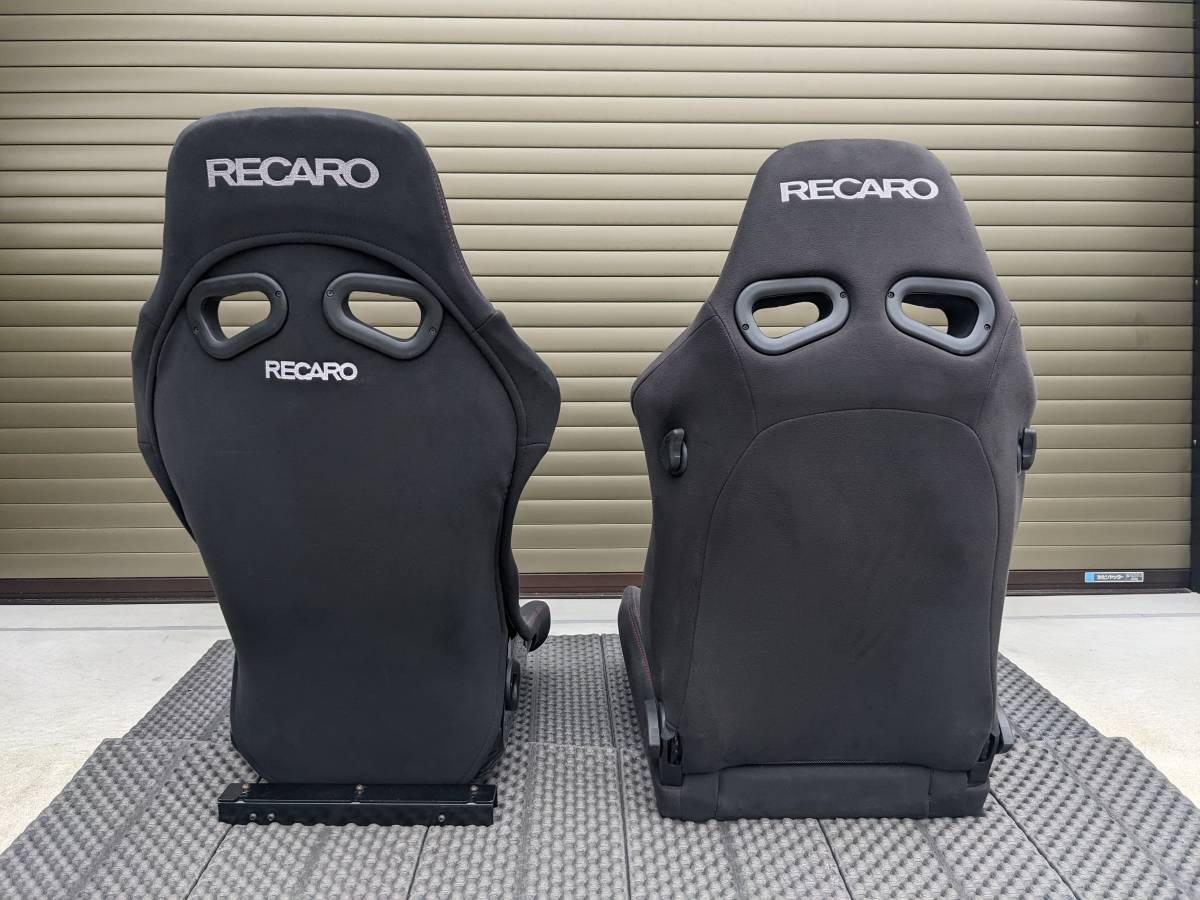 1円 RECARO RS-GとSR-6 ASM 販売店限定モデル 破れなし2脚セット 正規品 赤ステッチ銀ロゴ レカロ セミバケ フルバケ 検 ...