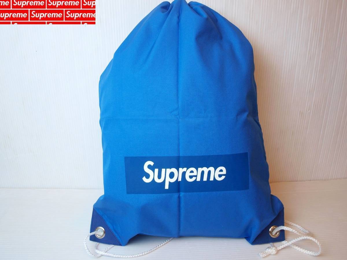 Supreme シュプリーム Drawstring Bag Blue ドローストリング バッグ 巾着袋 ブルー Box logo ボックスロゴ ...