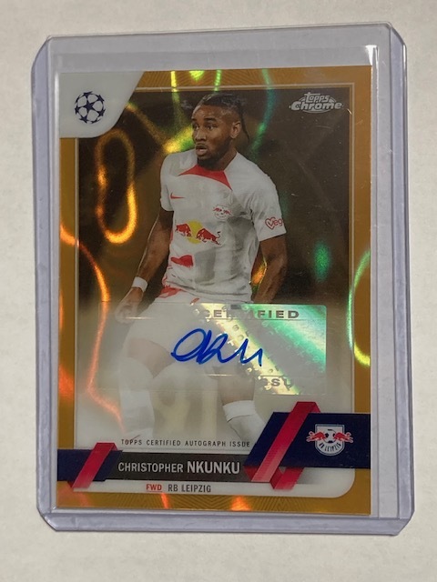 2022-23 Topps UEFA Competition Chrome RBLeipzig Gold Lava Autograph ...