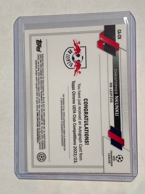 2022-23 Topps UEFA Competition Chrome RBLeipzig Gold Lava Autograph ...