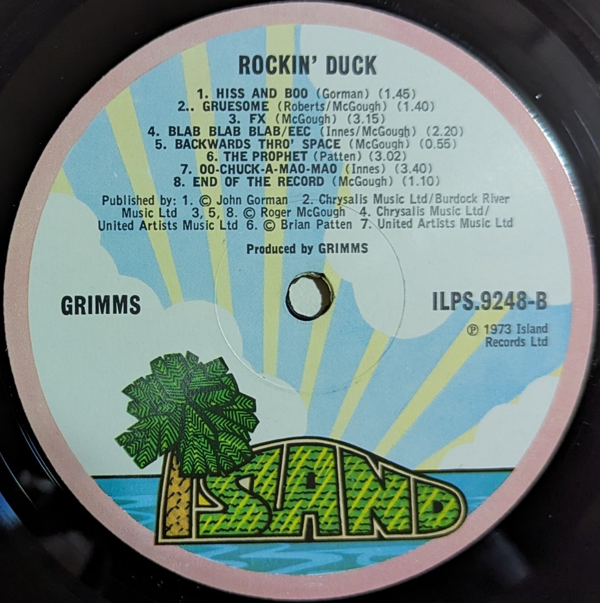 Grimms-Rockin' Duck 英Island Orig.盤/Duckアウター カヴァー付 /Neil Innes/Andy ...