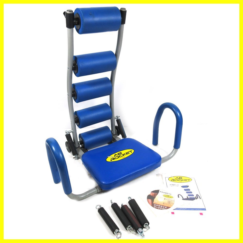 AB ROCKET アブロケット 腹筋運動器具 ブルー パワースプリング3種＆DVD＆説明書付き(その他)｜売買されたオークション情報 ...