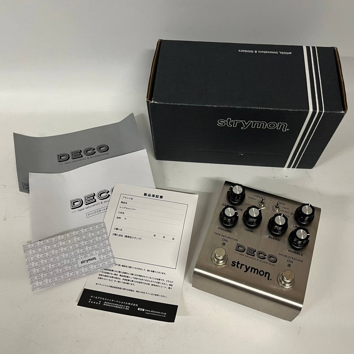 1円~ 動作未確認 strymon DECO ストライモン デコ Tape Saturation＆Doubletracker テープシミュレーション＆ダブルトラッカー GK-70075 ...