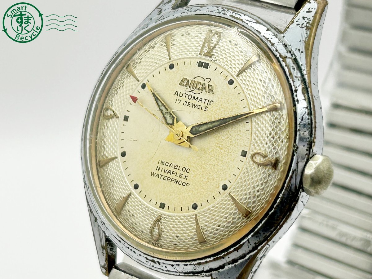 12531411 ENICAR エニカ 100/22 AT 自動巻き 17石 INCABLOC NIVAFLEX 3針 メンズ 腕時計(エニカ ...