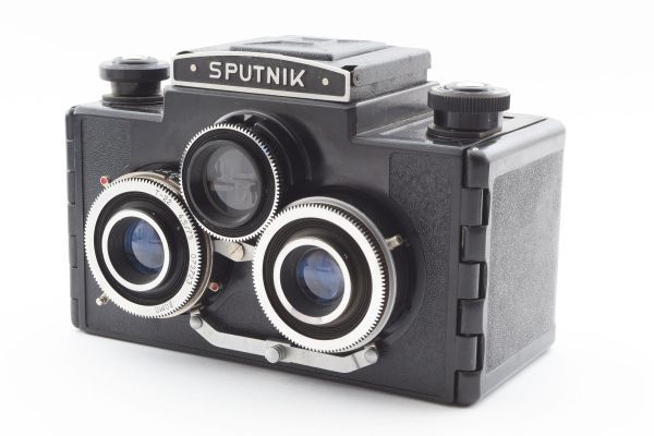 Rank:B 超 SPUTNIK STEREO CANERA T-22 75mm F4.5 Stereo Film Camera ステレオ ...