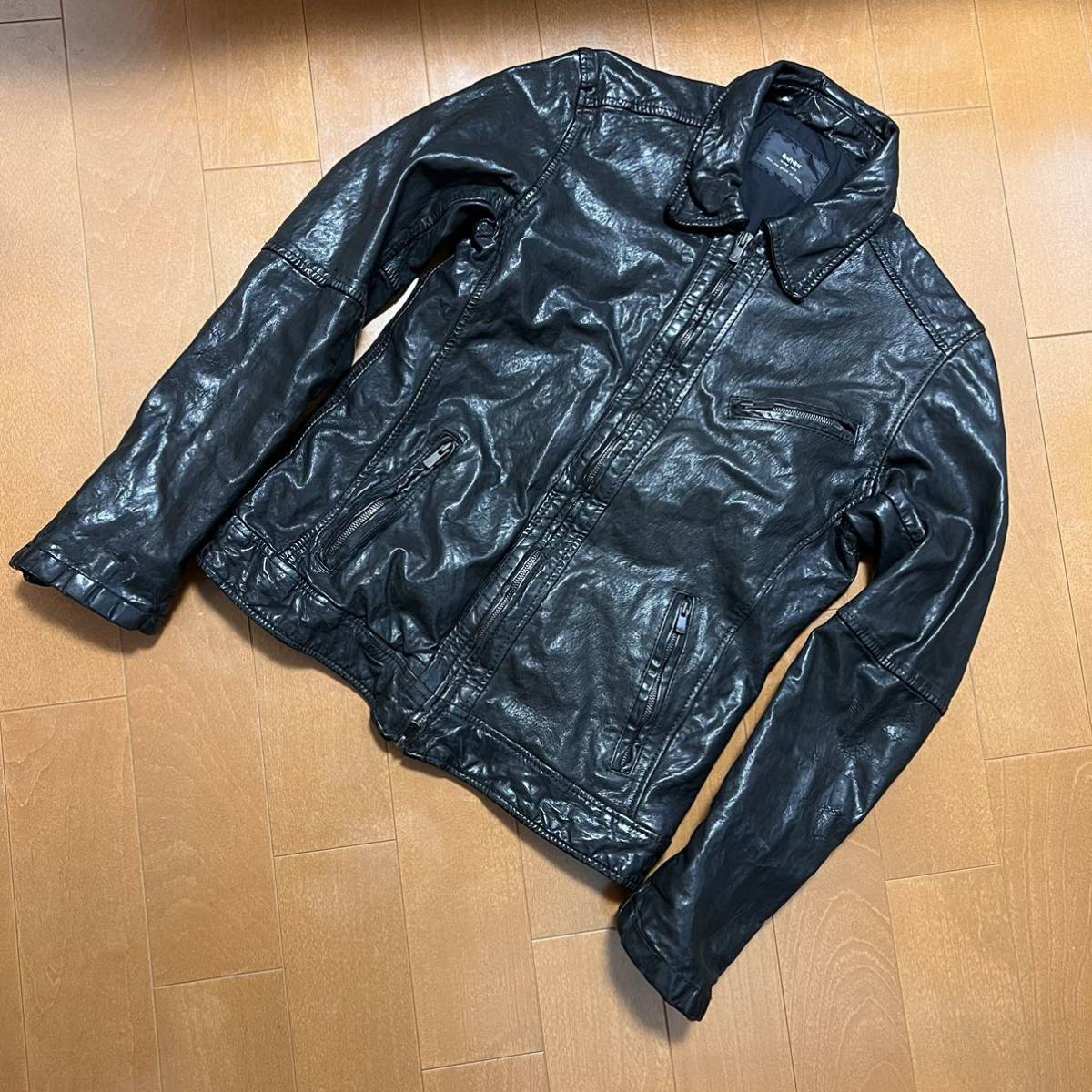 cathy jane ISAMU KATAYAMABACKLASH バックラッシュ 革ジャン シングル バイカー ライダース ロック 本革 リアル レザー ジャケット(Lサイズ)｜売買された ...