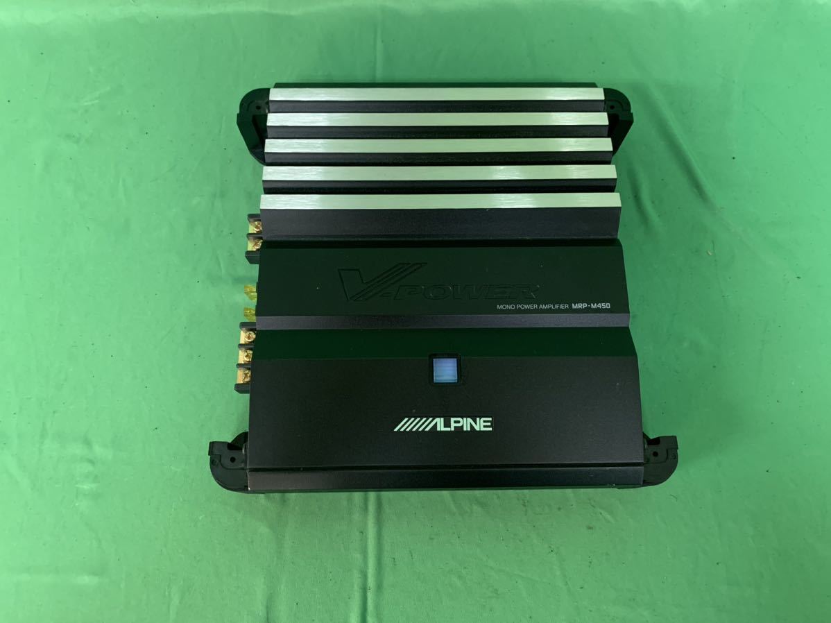 KM104 アルパイン ALPINE モノラル パワーアンプ MRP-M450 オーディオ サブウーハー 1ch 定格400W 最大800W ...