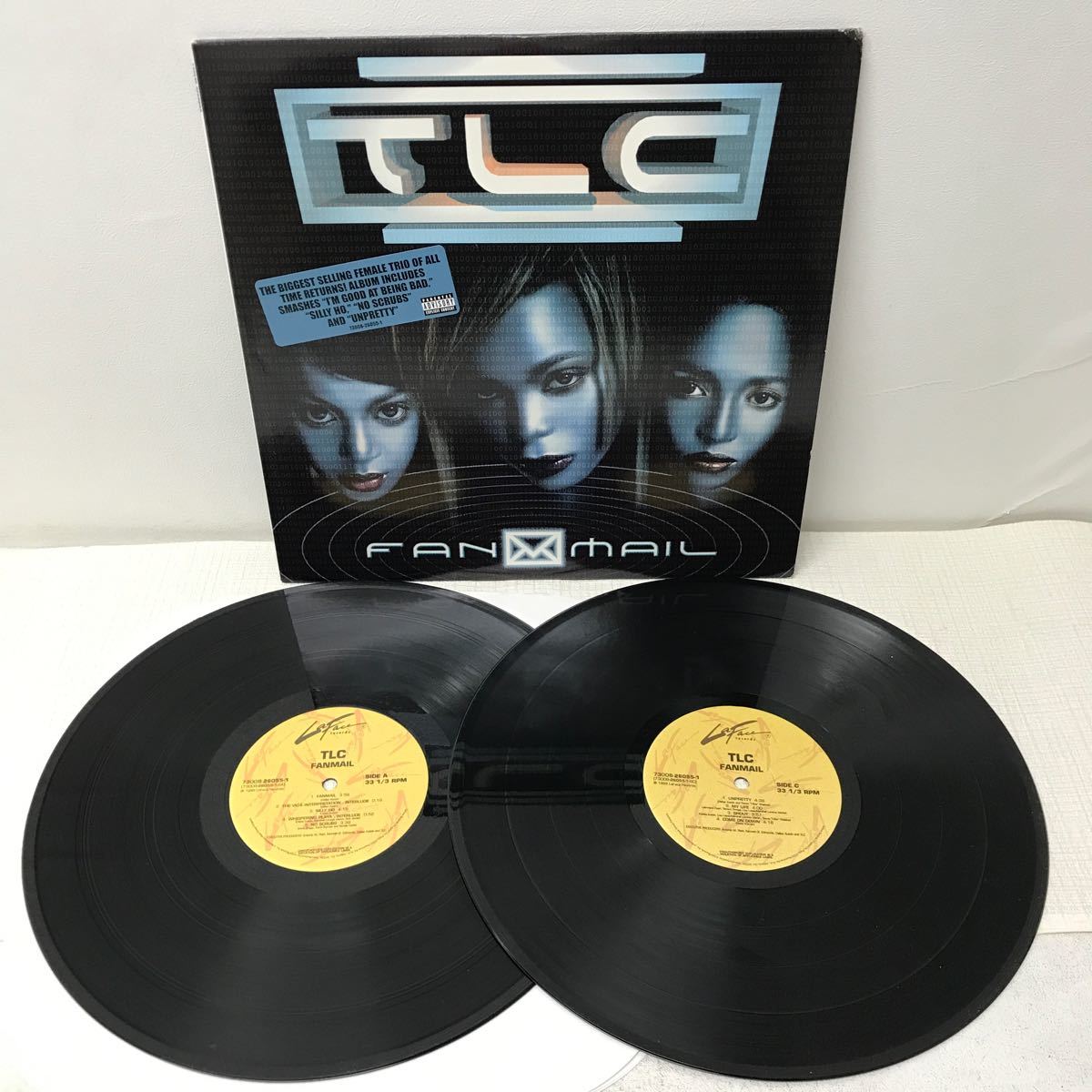 I0120C3 TLC FAN MAIL LP 2枚組 音楽 洋楽 US盤 海外輸入盤 T-ボス チリ レフト アイ / SILLY HO ...