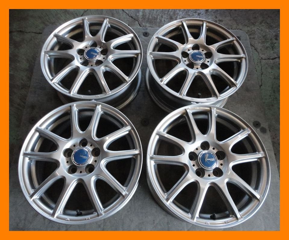 スタッドレスや純正からのドレスアップへ 4本セット ABATIS LW1 15インチ 6J +43 ハブ 54mm PCD100 5穴 4本 ...
