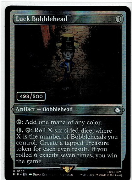MTG/FALLOUT/フォールアウト/ラックのボブルヘッド/Luck Bobblehead 英 シリアルコード 498 ダブルレインボウ ...