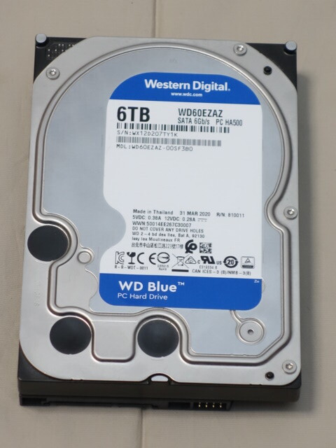 WesternDigital HDD WD60EZAZ 6TB 3.5インチ SATA 20173時間(2TB～)｜売買されたオークション情報 ...
