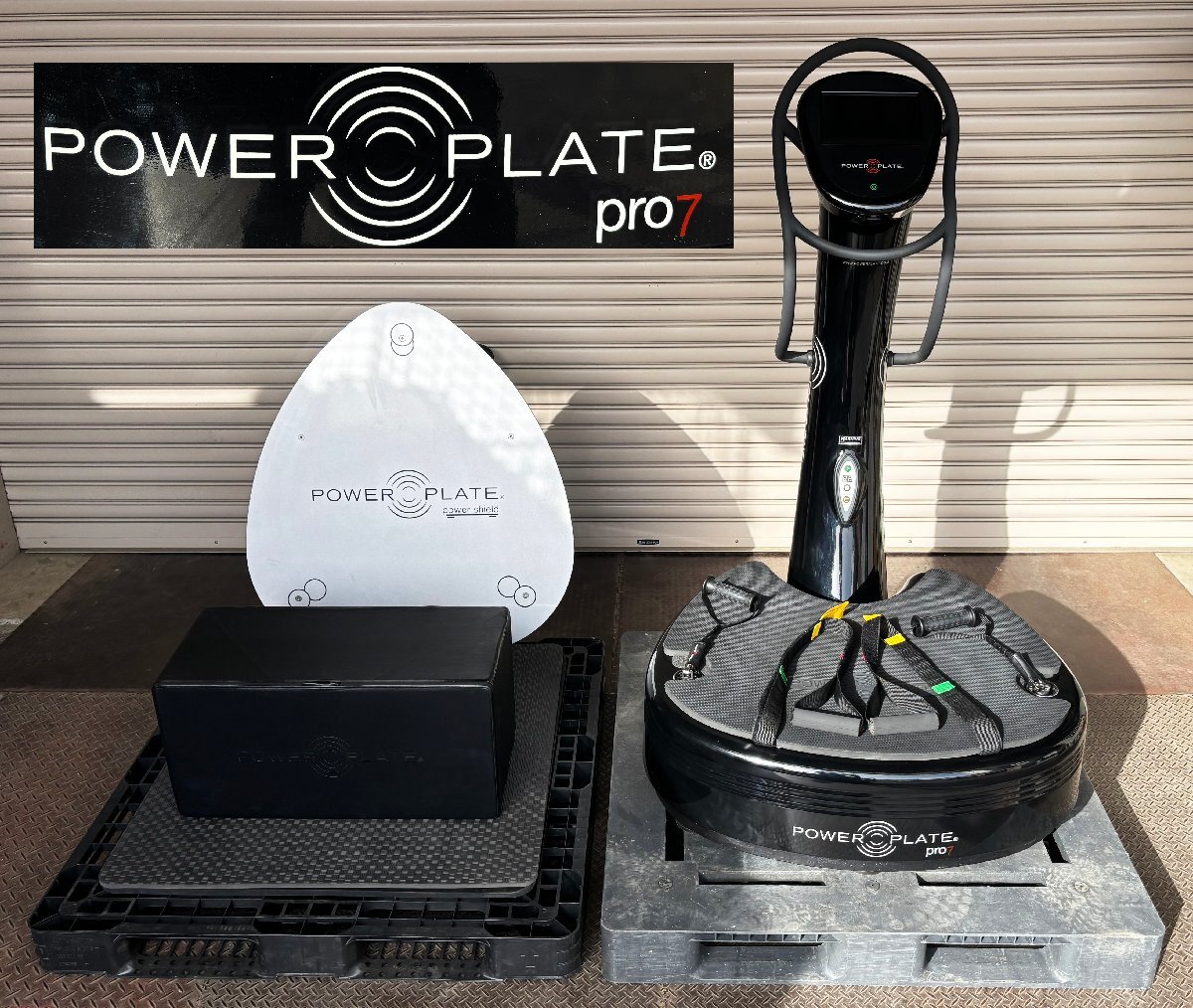 M Power Plate/全身振動トレーニングマシン/POWER PLATE pro7/防振プレート パワープレートブロック 専用マット2枚 ...