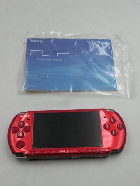 現状品 PSP プレイステーション ポータブル本体 ラディアントレッド PSP-3000 取説 箱付き SONY ソニー ZA1B-LP ...