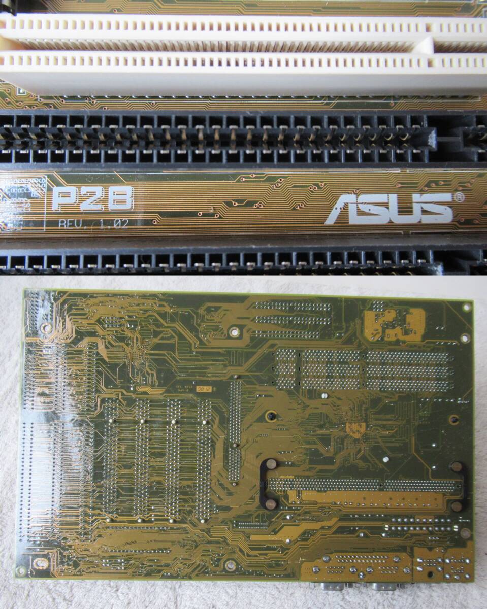 ASUS P2B REV1.02 PentiumⅡ マザーボード +MT8LSDT864AG-10BD2 メモリ +ESS ...