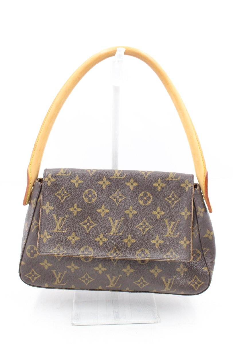 ト静 LOUIS VUITTON ルイ ヴィトン モノグラム ミニルーピング M51147 ハンドバッグ ワンショルダー 現状販売 ...