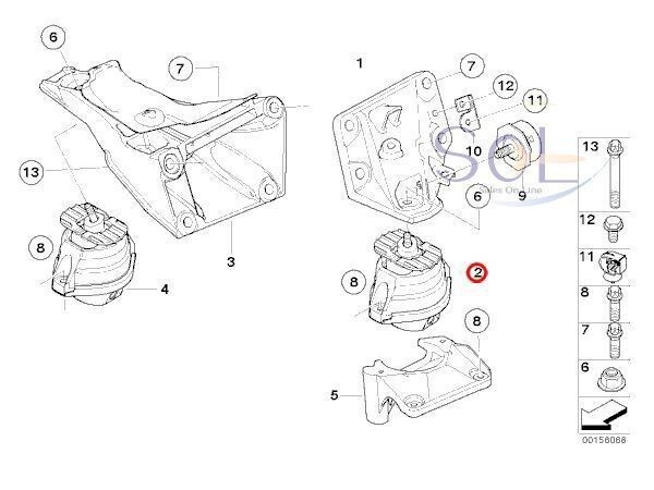 BMW E82 E87 E88 E89 Z4 E84 X1 E90 E91 E92 E93 エンジンマウント 左右セット 130i 135i 23i 25i 28i 35i 323i 325i ...