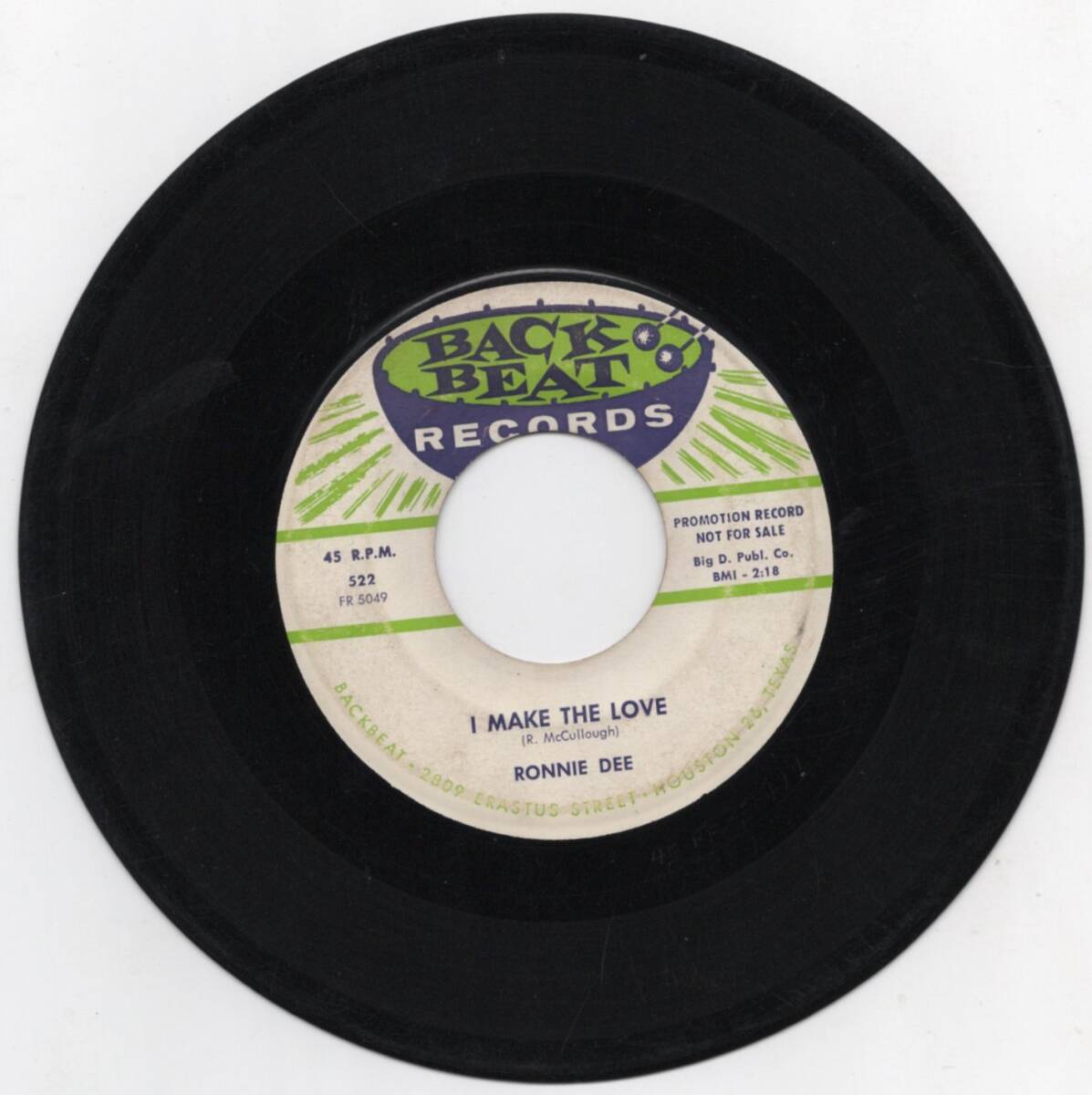 盤 / RONNIE DEE aka RONNIE DAWSON - ACTION PACKED US オリジナル 45' / Rockin ...