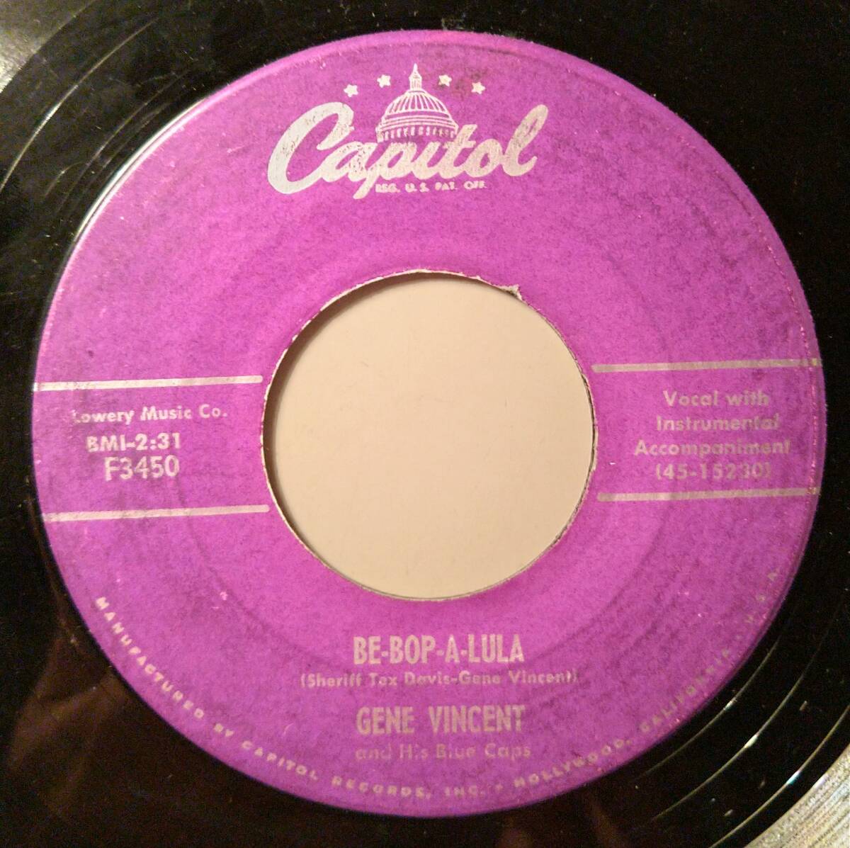 オリジナル盤 GENE VINCENT/BE BOP A LULA ROCKABILLY ロカビリー ジーンヴィンセント BUDDY ...