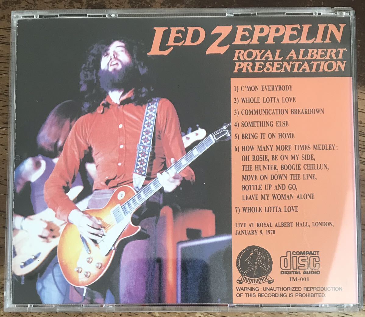 Led Zeppelin レッドツェッペリン Royal Albert Presentation 1CD / Live at Royal ...