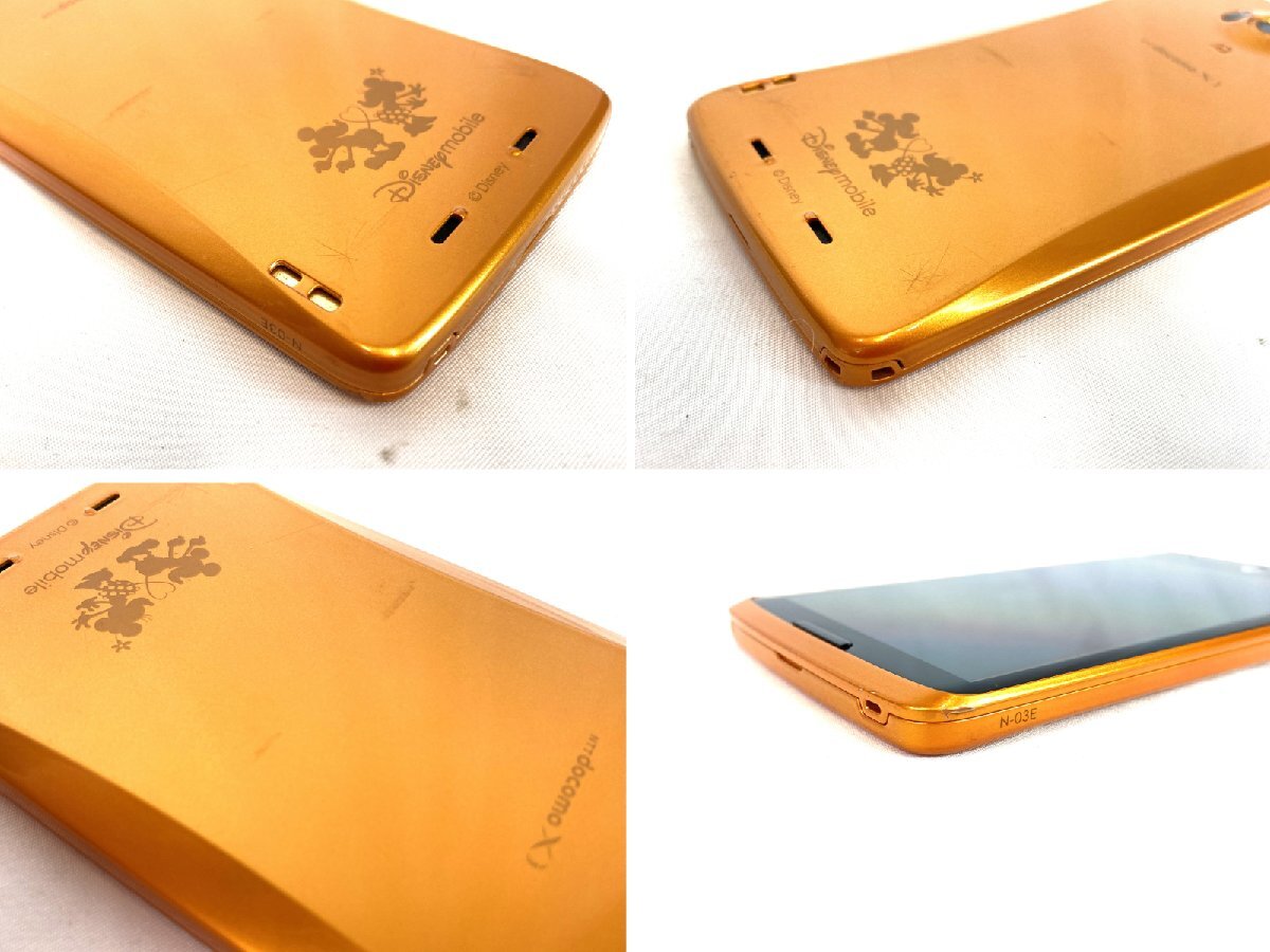 品 docomo Disney mobile N-03E 32GB オレンジ ディズニーフォン ディズニーモバイル ドコモ スマホ スマートフォン / 名古屋発10-88(Android ...
