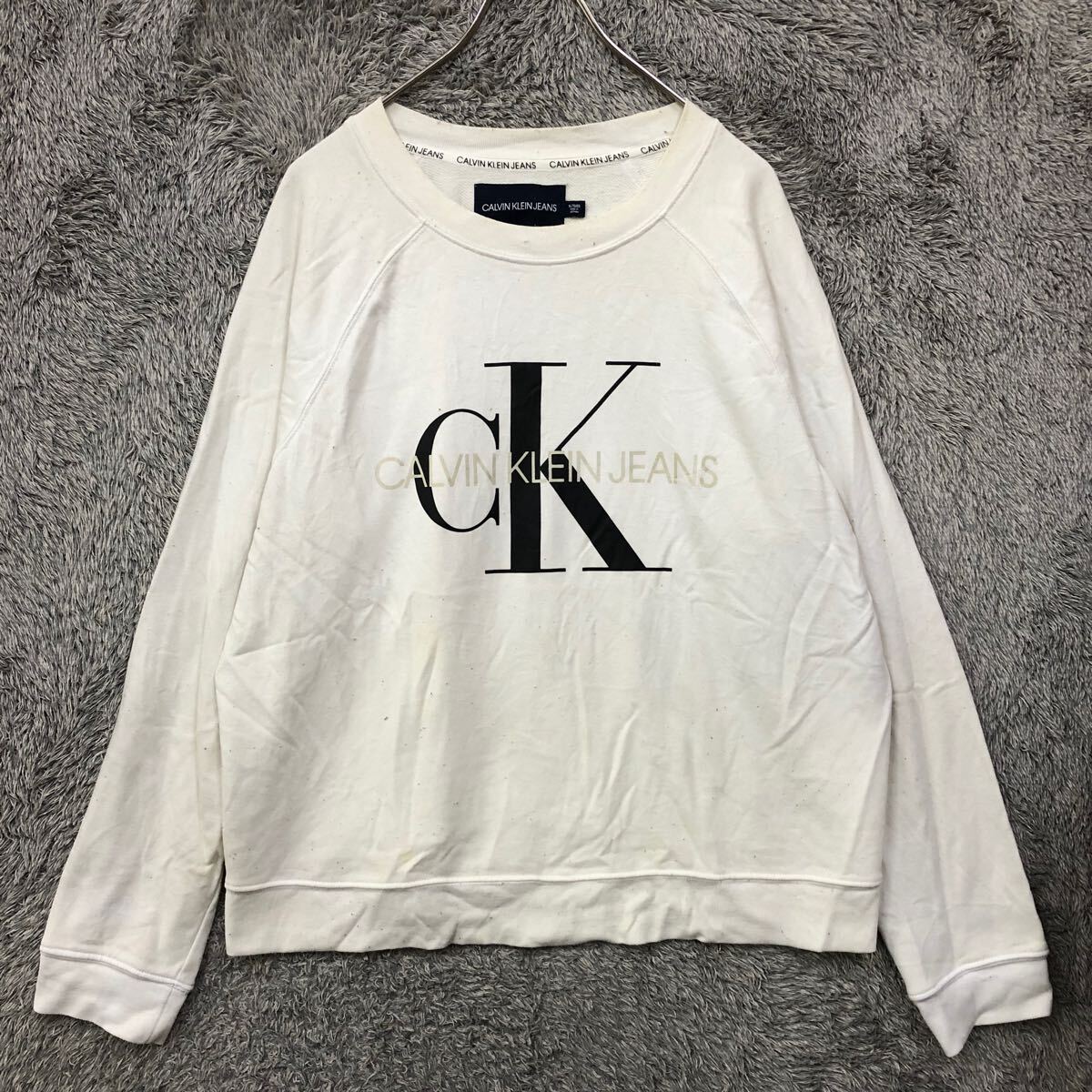 Calvin Klein Jeans カルバンクラインジーンズ スウェット トレーナー ラグラン サイズXL ホワイト 白 レディース トップス 最落なし M4(その他)｜売買された ...