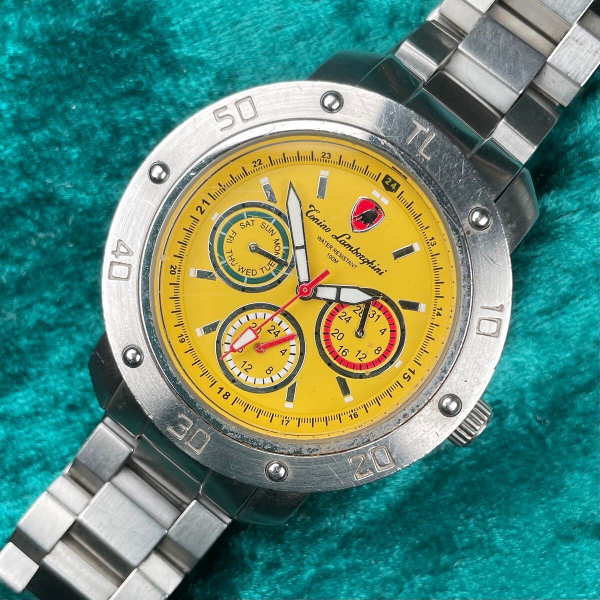 Tonino Lamborghini トニーノ ランボルギーニ 100M QZ イエローダイヤル 綺麗 オリジナルブレス SS(トニノランボルギーニ)｜売買されたオークション情報、yahooの ...