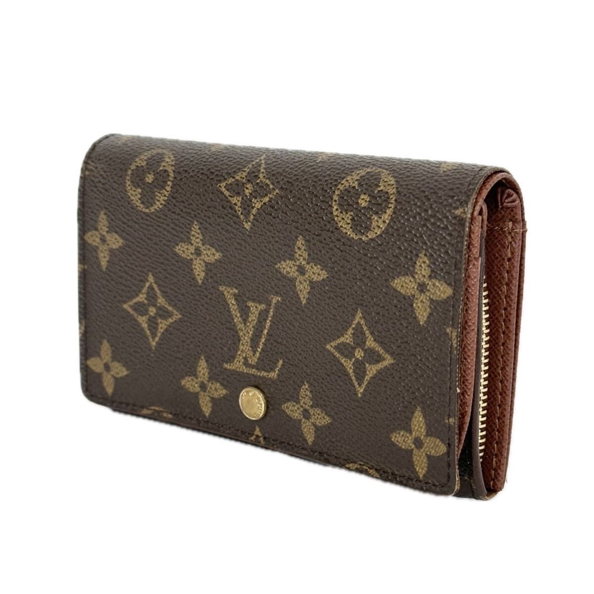 F1105 LOUIS VUITTON ルイヴィトン モノグラム ポルトモネ ビエ トレゾール M61730 二つ折り 財布 L字ファスナー ...