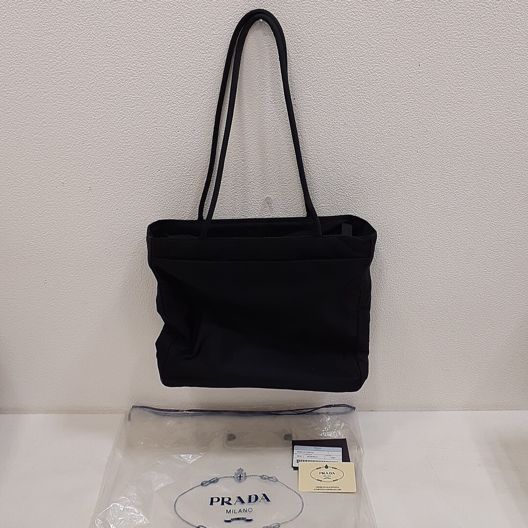 PRADA プラダ B8486 METROPOLI テスートナイロン ショルダーバッグ トートバッグ ハンドバッグ 肩掛け ブラック系 ...