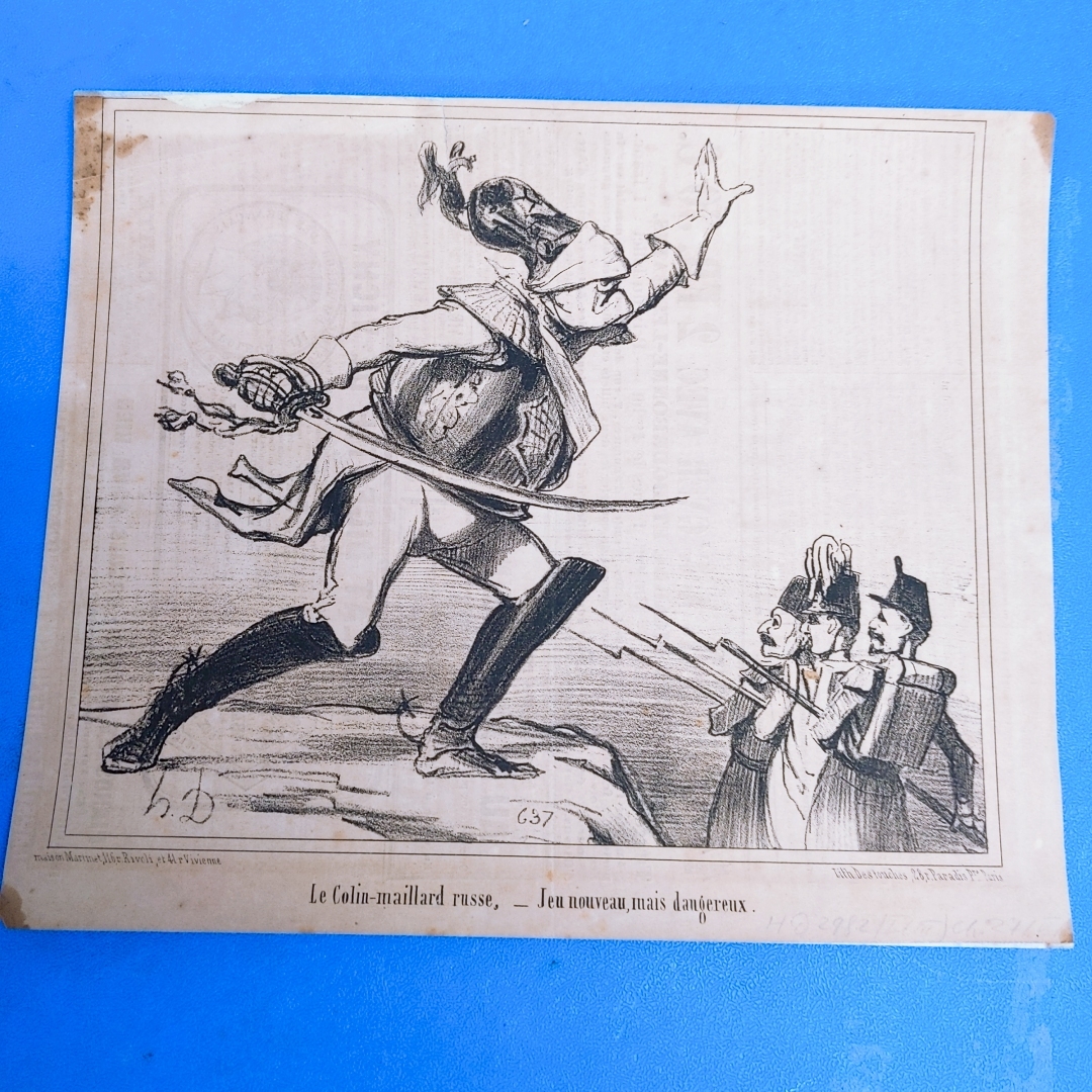 真作 オノレ ドーミエ石版画3点 Les Bas Bleus/le Colin-maillard russe/Usant jusqu'a son dernier homme et son ...