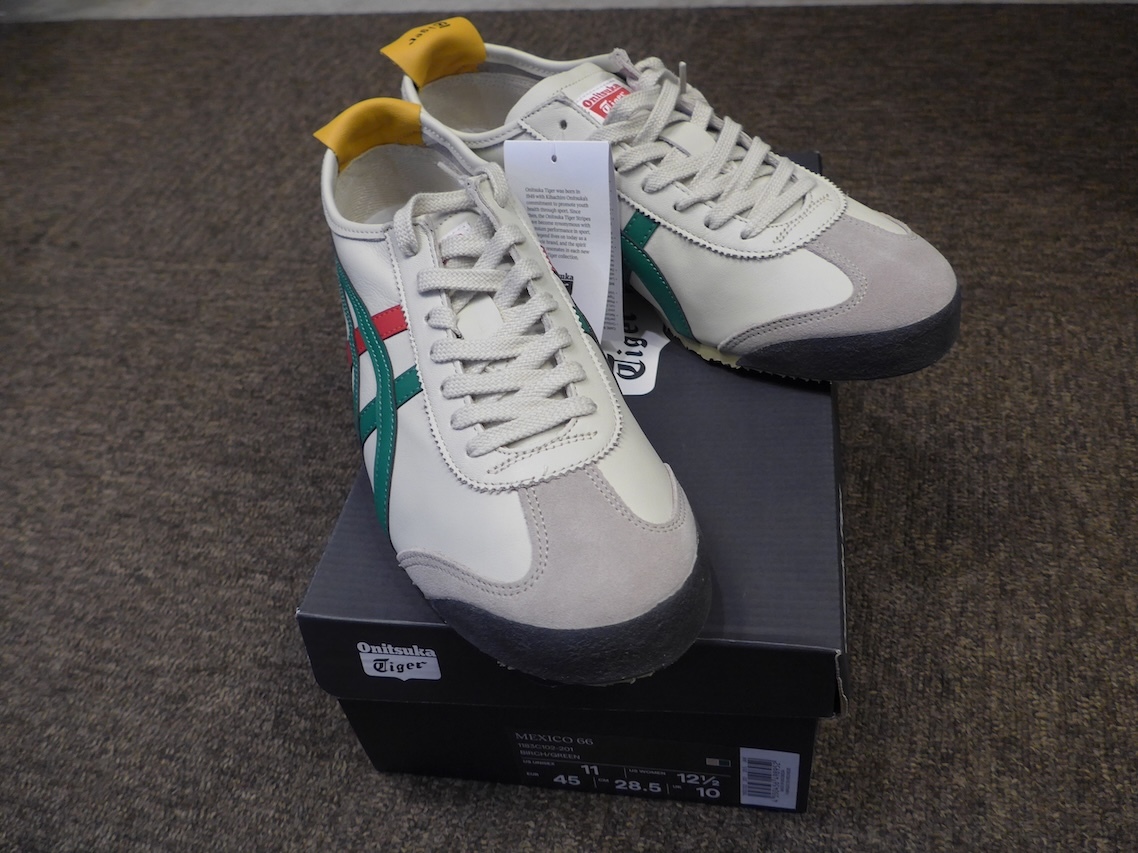 売切 Onitsuka Tiger Mexico 66 "Birch/Green" 28.5cm 1183C102-201 箱付(28.5cm ...