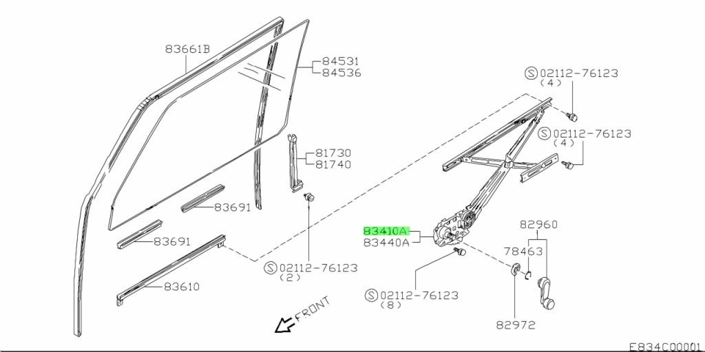 スズキ純正 JA11 JA12 JA71 JB31 JB32 ジムニー ウィンドウレギュレータ 右 SUZUKI Genuine JIMNY ...