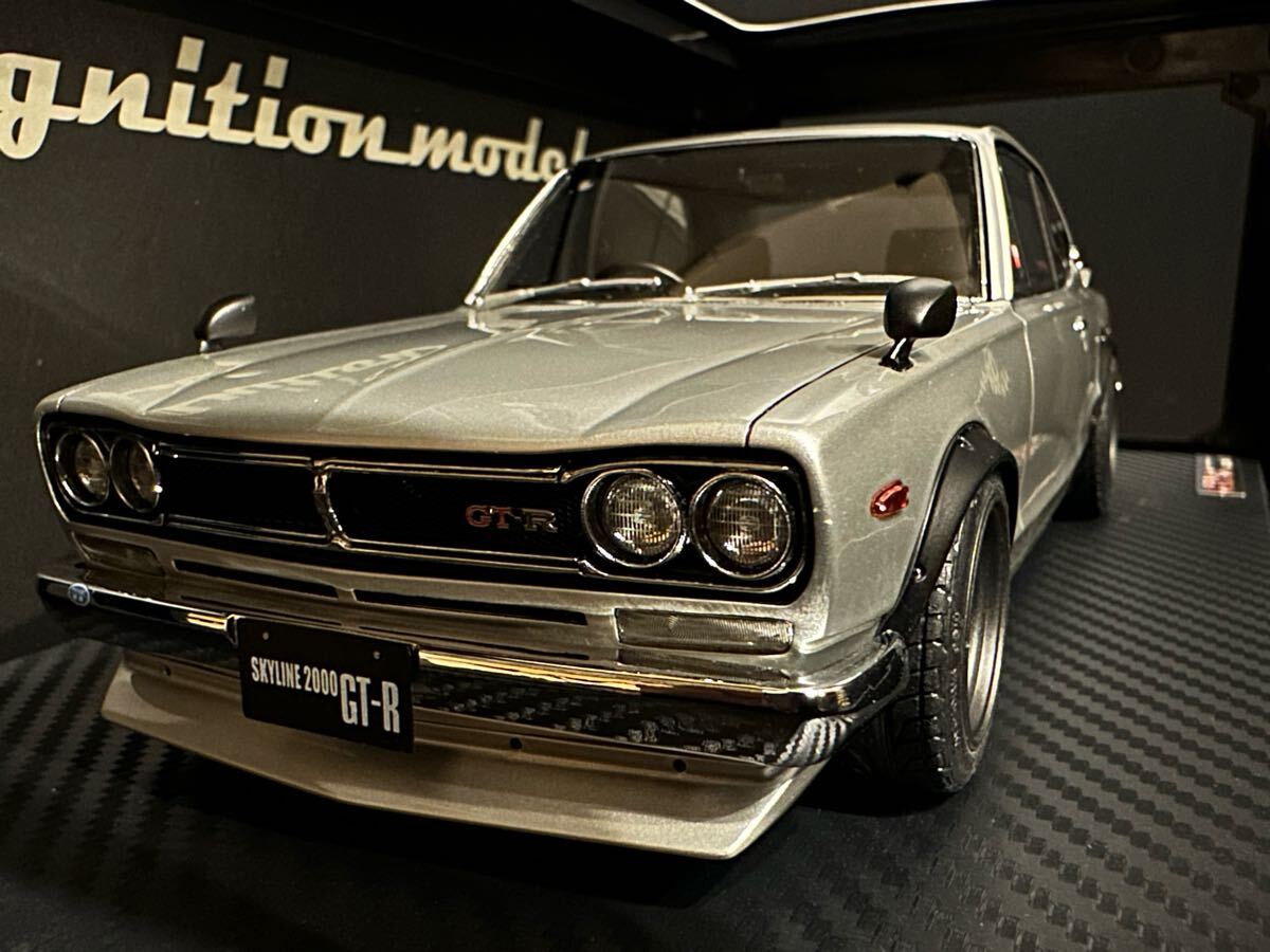 1/18 IG3613 Nissan Skyline 2000 GT-R KPGC10 Silver イグニッションモデル ignition ...