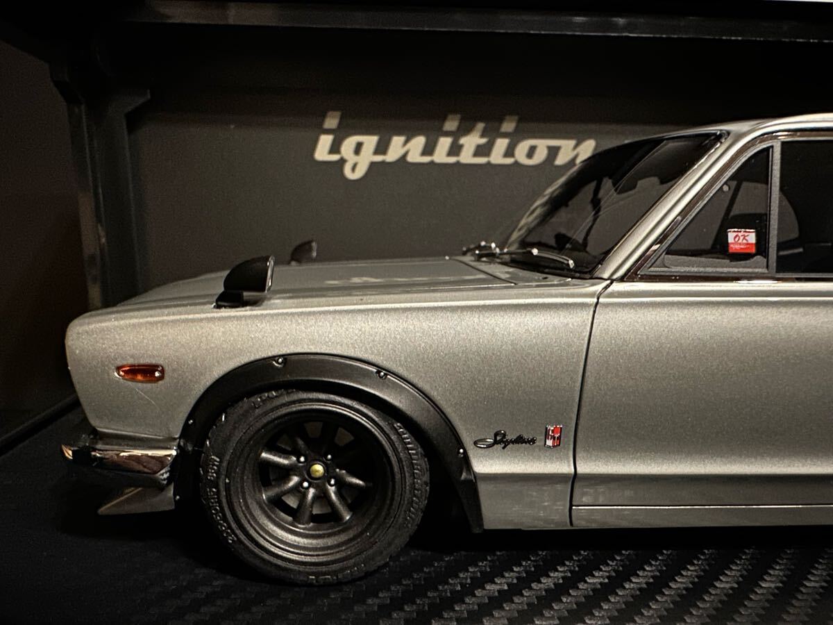 1/18 IG3613 Nissan Skyline 2000 GT-R KPGC10 Silver イグニッションモデル ignition ...